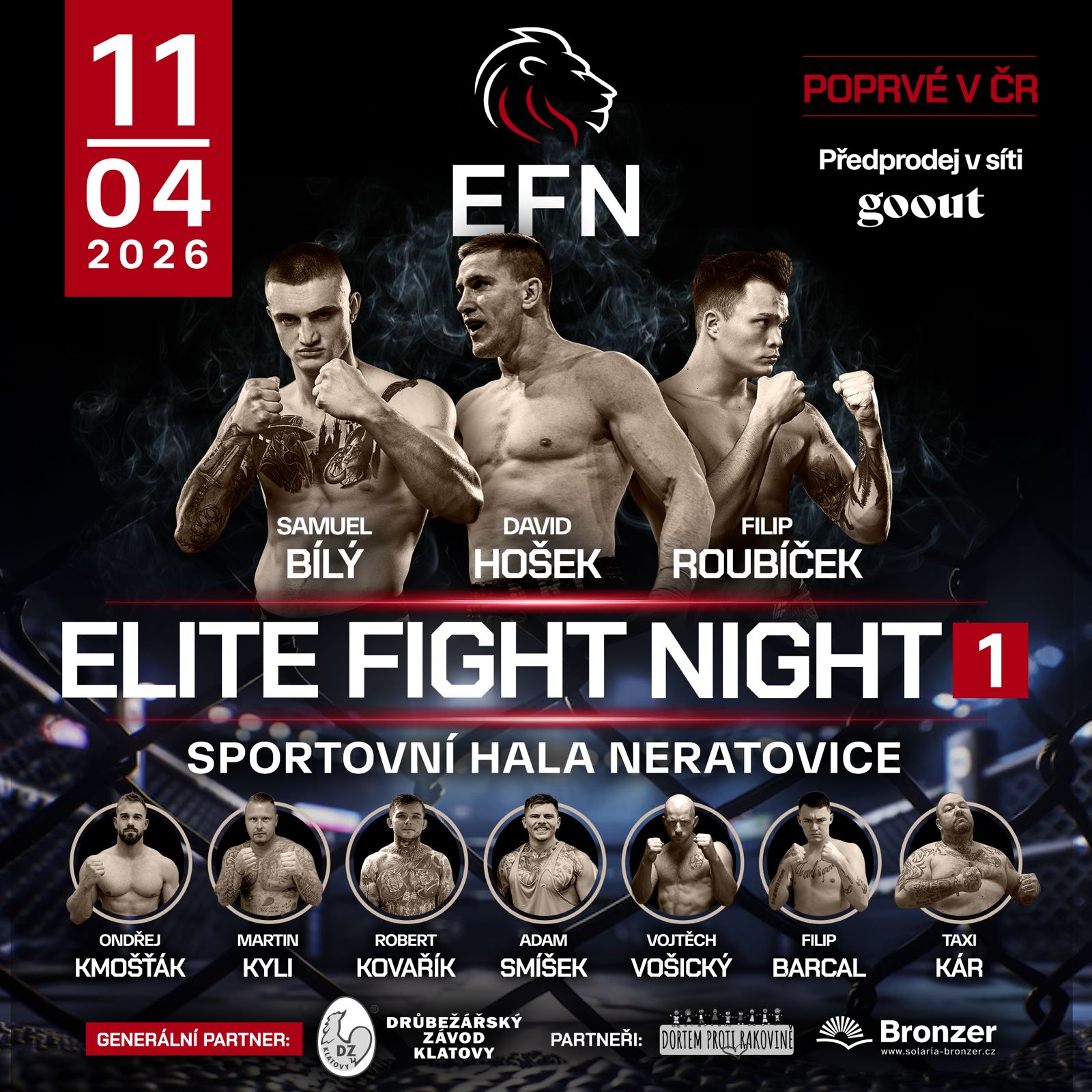 Elite Fight Night 1 - Sportovní hala Neratovice 11.4.26